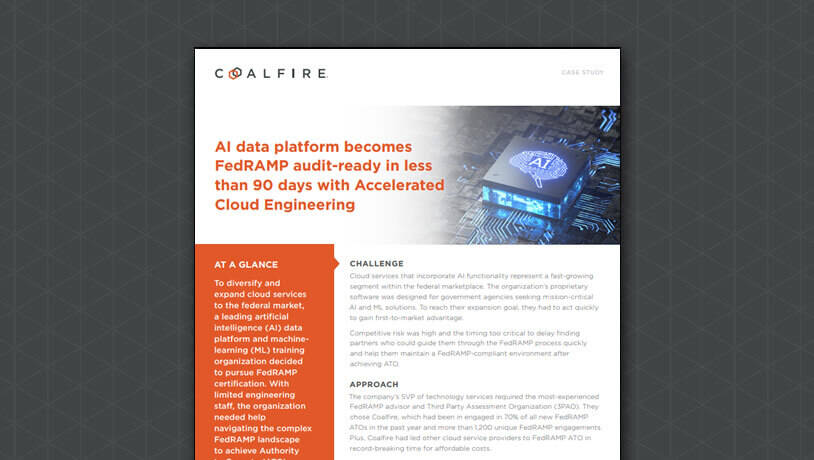 Ai Data Platform Becomes Fedramp® Audit Ready Coalfire