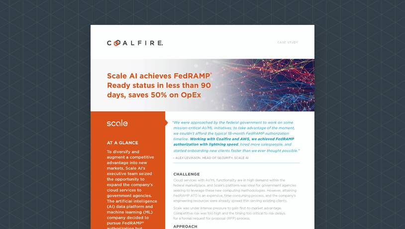 Scale AI Achieves FedRAMP® Ready Status | Coalfire