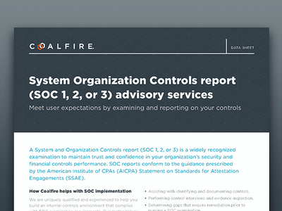 System and Organization Controls (SOC) Reports | Coalfire