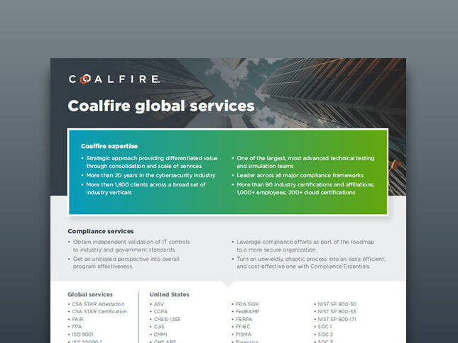 Assessment Services Solution Overview | Coalfire