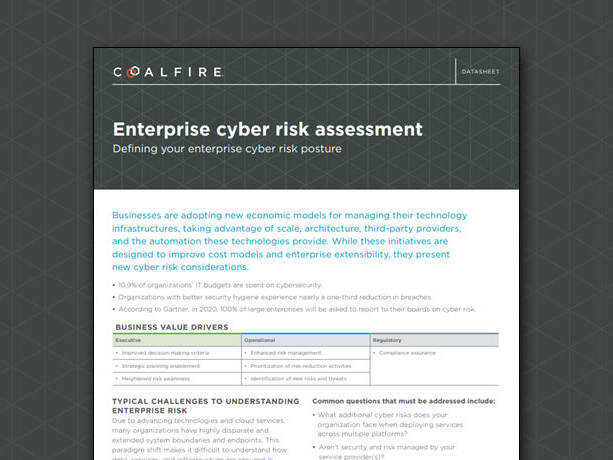 Enterprise Risk Analysis: Video | Coalfire