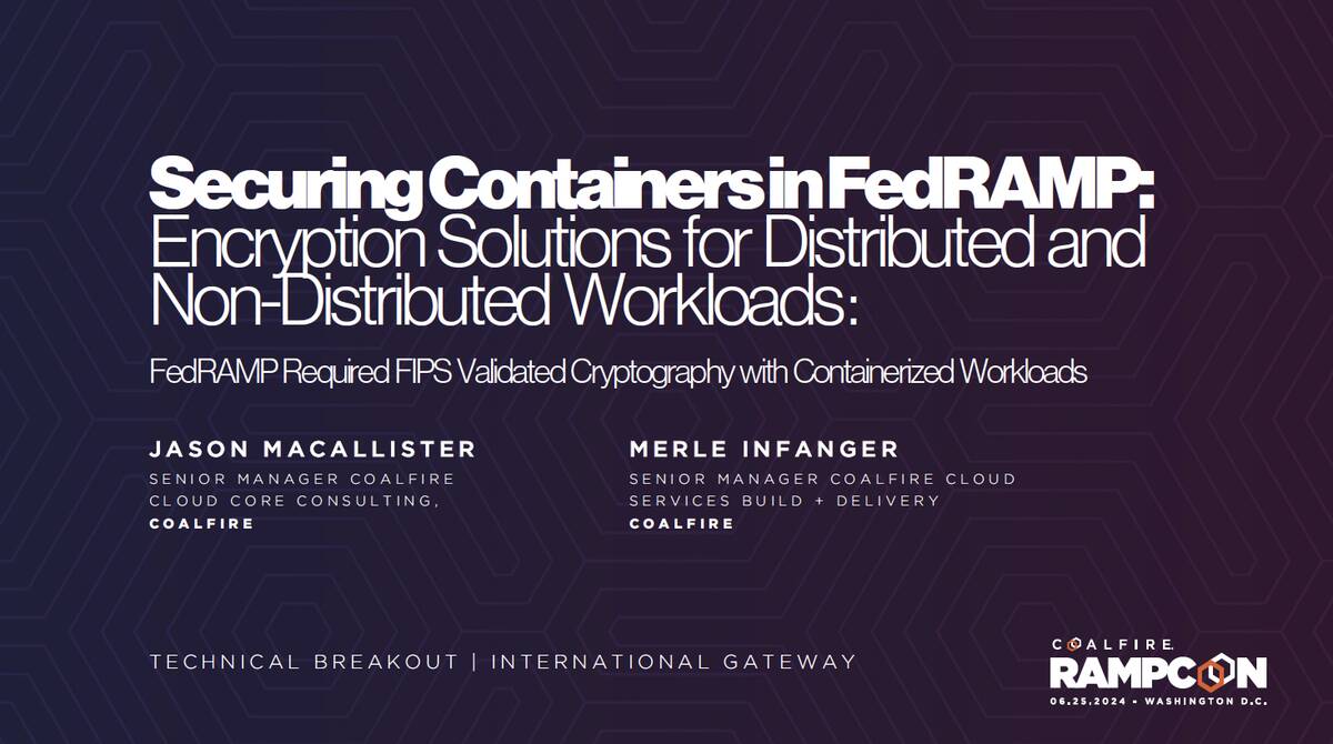 RAMPCon™: Navigating DoD Network Connectivity:… | Coalfire